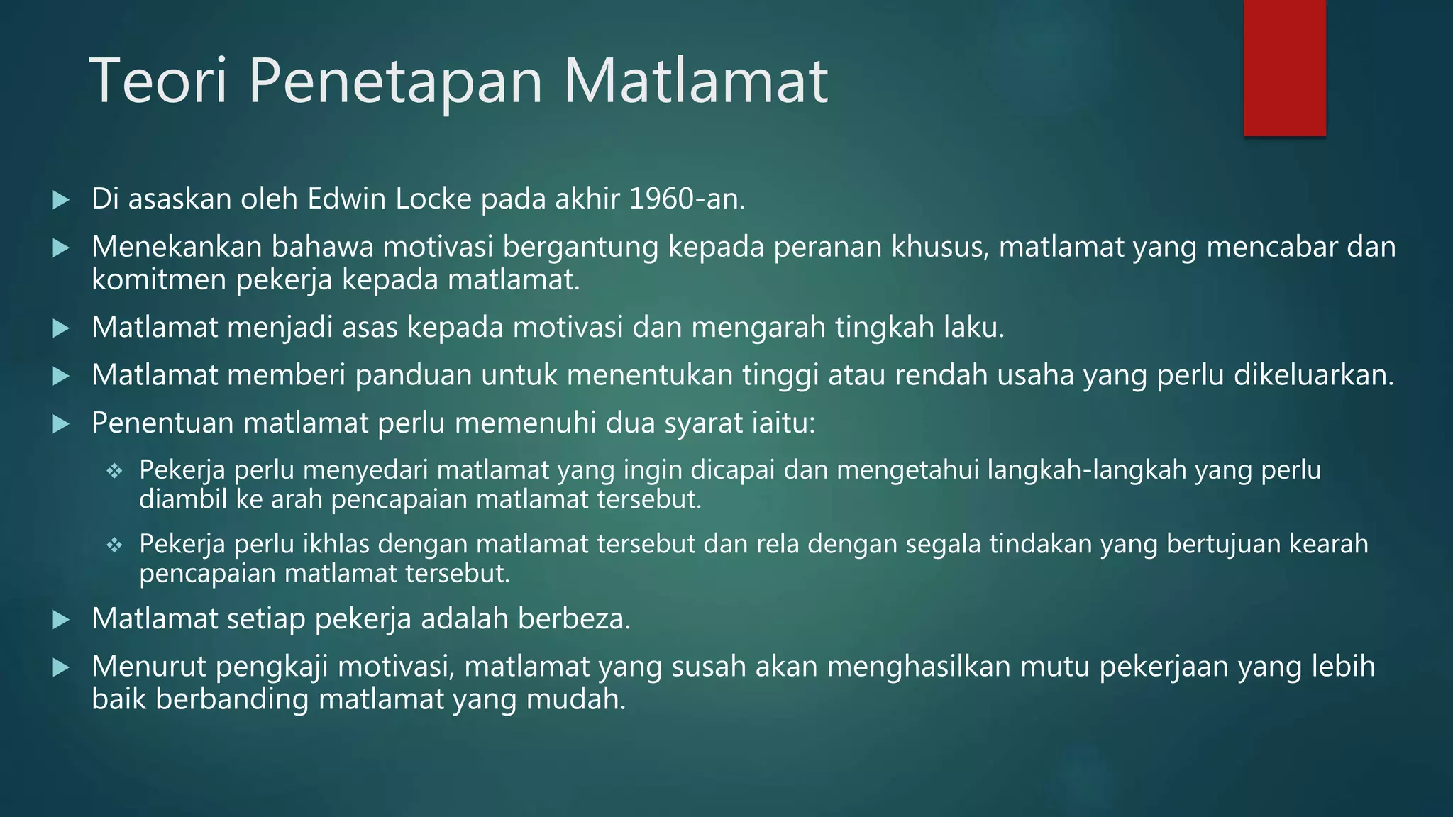 Teori motivasi pekerja | PPTX