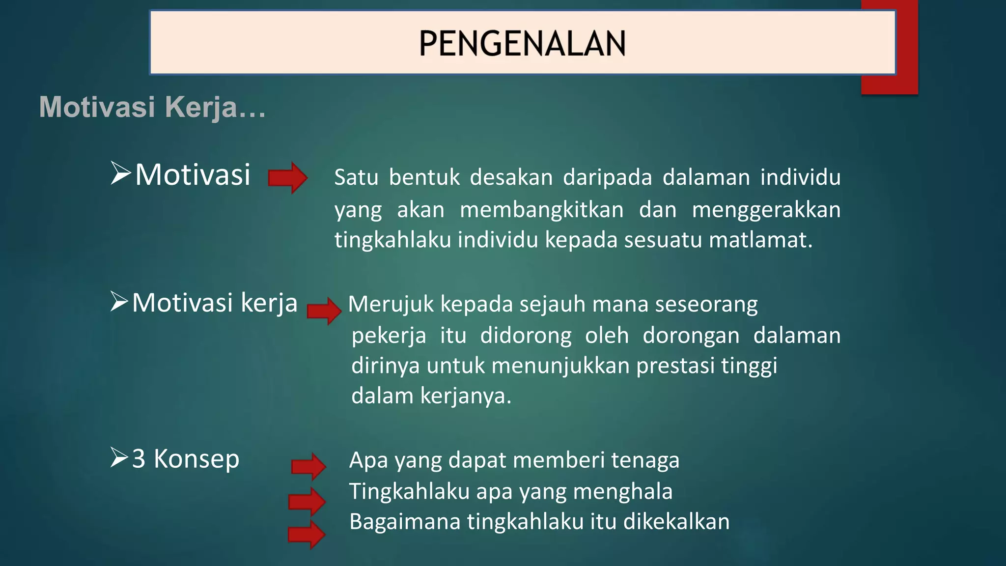 Teori motivasi pekerja | PPTX