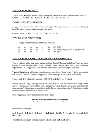 Teori musik penunjang geraeja | PDF