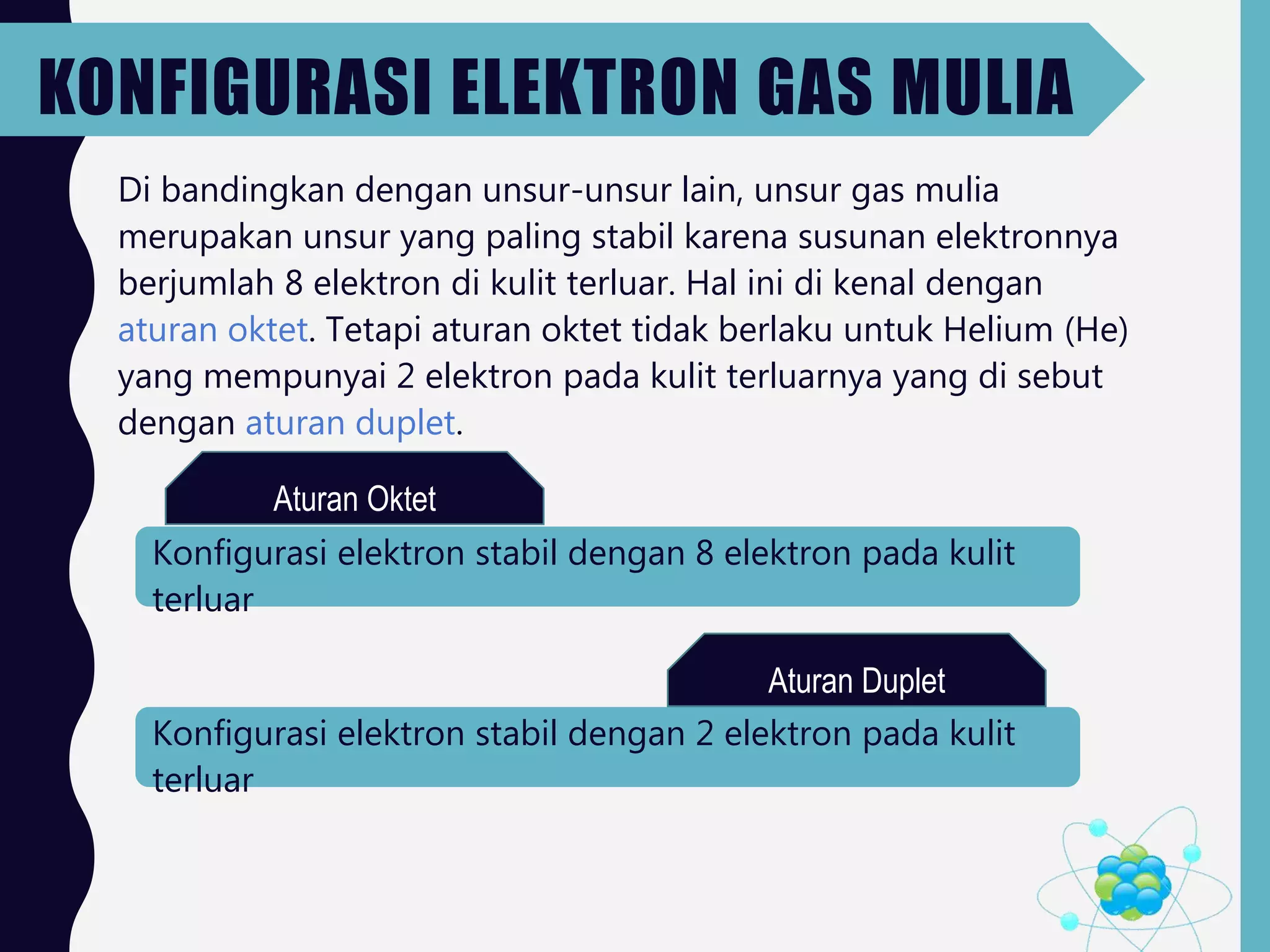 Teori oktet dan ikatan kimia | PPTX