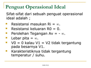 teori_op-amp.pptjuhuhuhuhhhjhjhjkhiohiooh | PPT