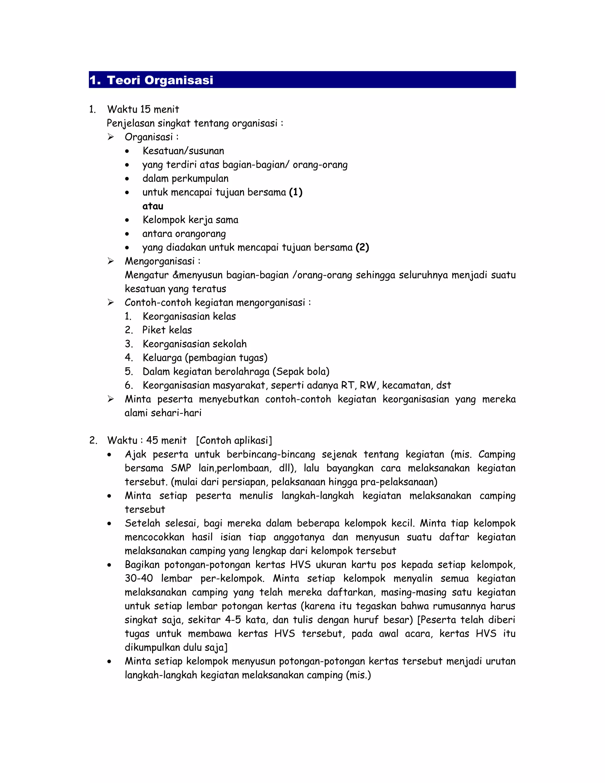 Teori organisasi | PDF