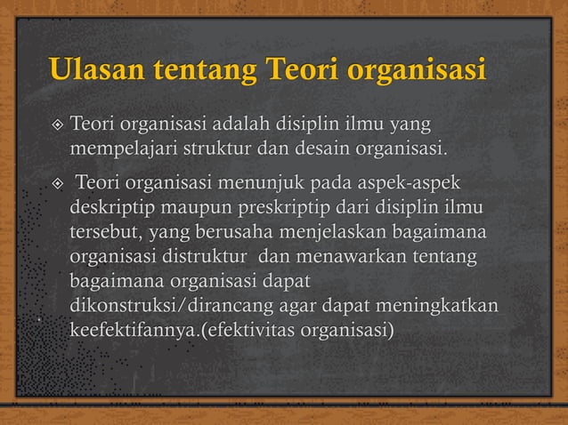 TEORI ORGANISASI | PDF