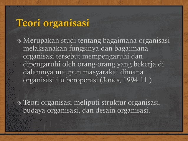TEORI ORGANISASI | PDF