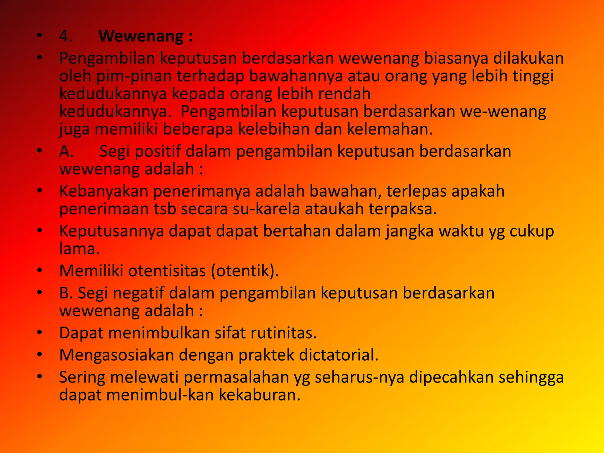 Teori organisasi umum 2 pengambilan keputusan dalam organisasi | PPTX