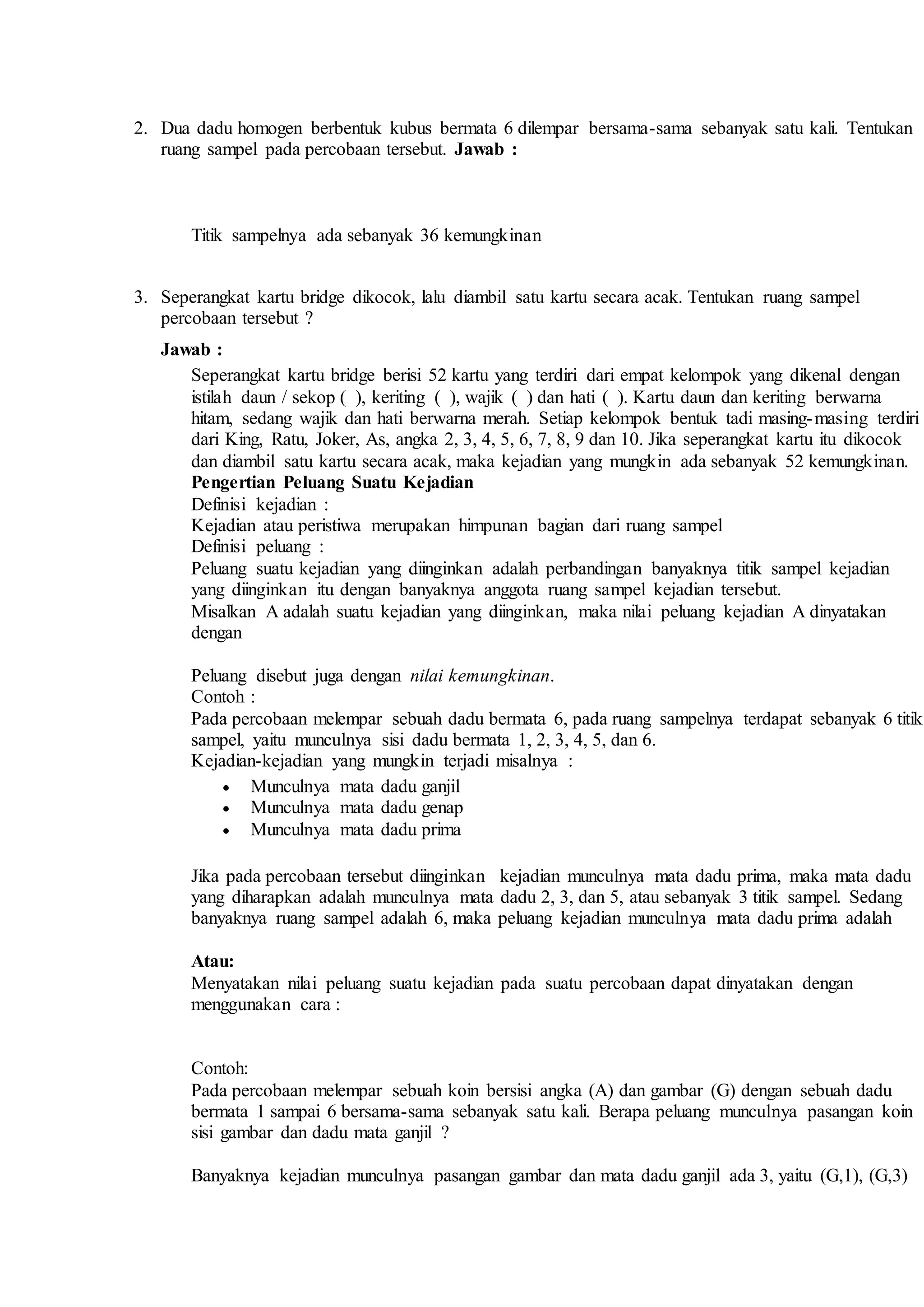 Teori peluang | DOCX