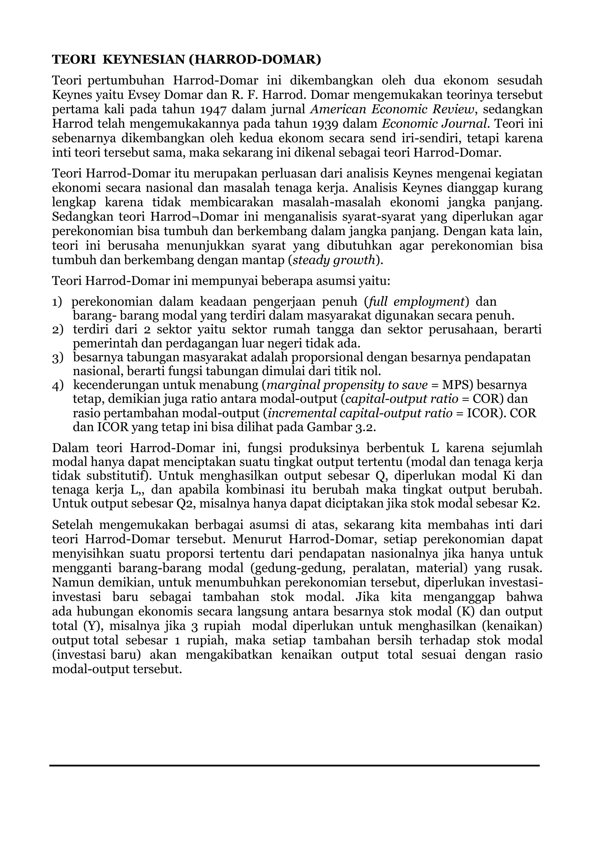 Teori Pembangunan negara berkembang kotemporer | DOCX