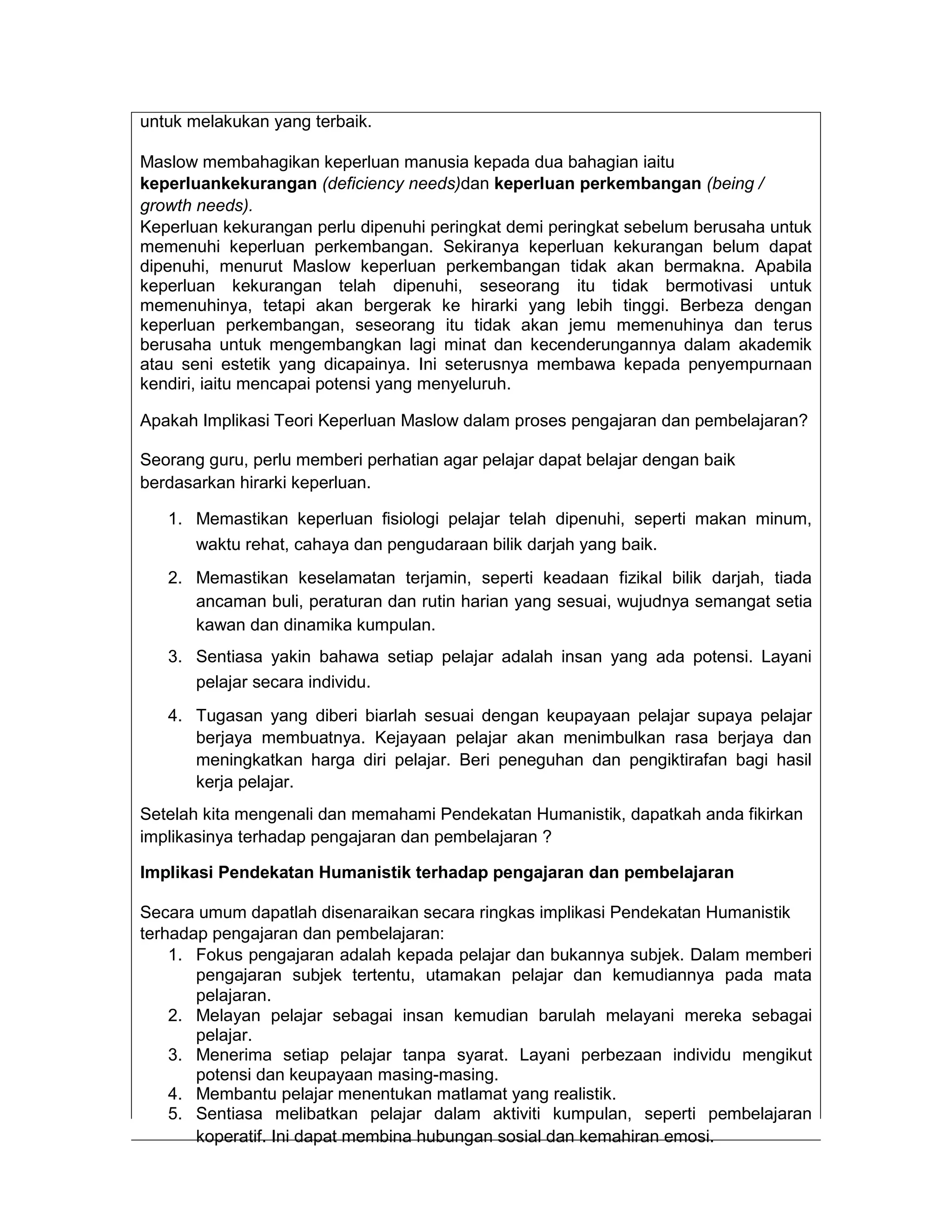 Teori pembelajaran | DOCX