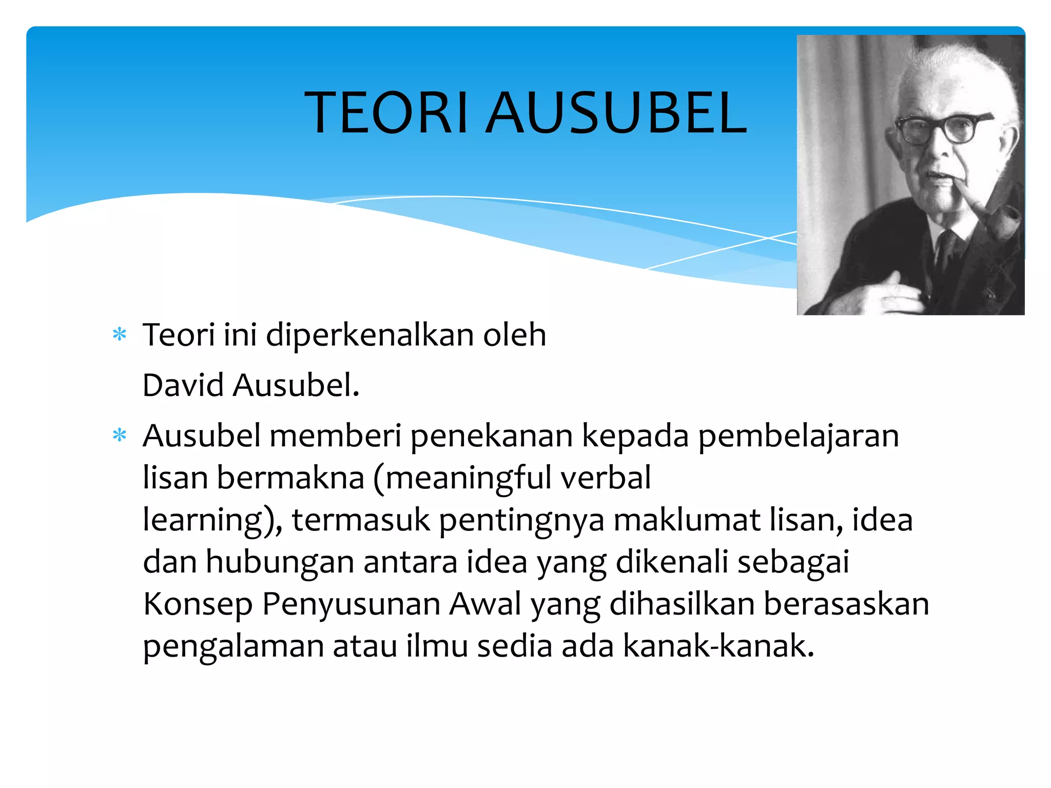 Teori pembelajaran awal kanak-kank | PPTX