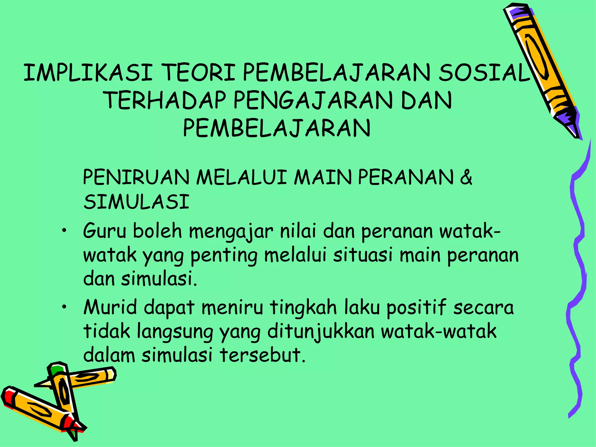 Teori pembelajaran sosial (EDU 3103) | PPT