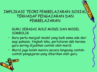 Teori pembelajaran sosial (EDU 3103) | PPT