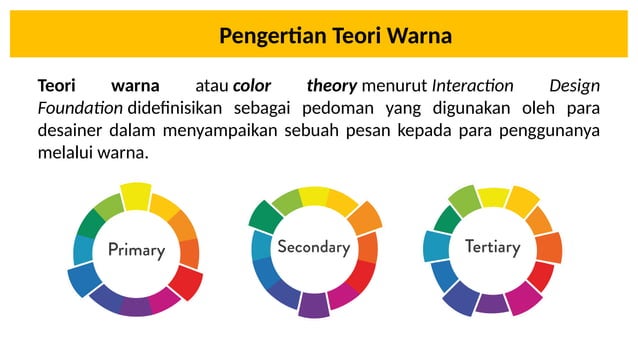 Teori Pemilihan Warna desain grafis dan penggunaanya | PPTX