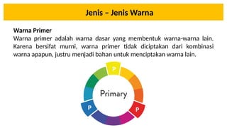 Teori Pemilihan Warna desain grafis dan penggunaanya | PPTX