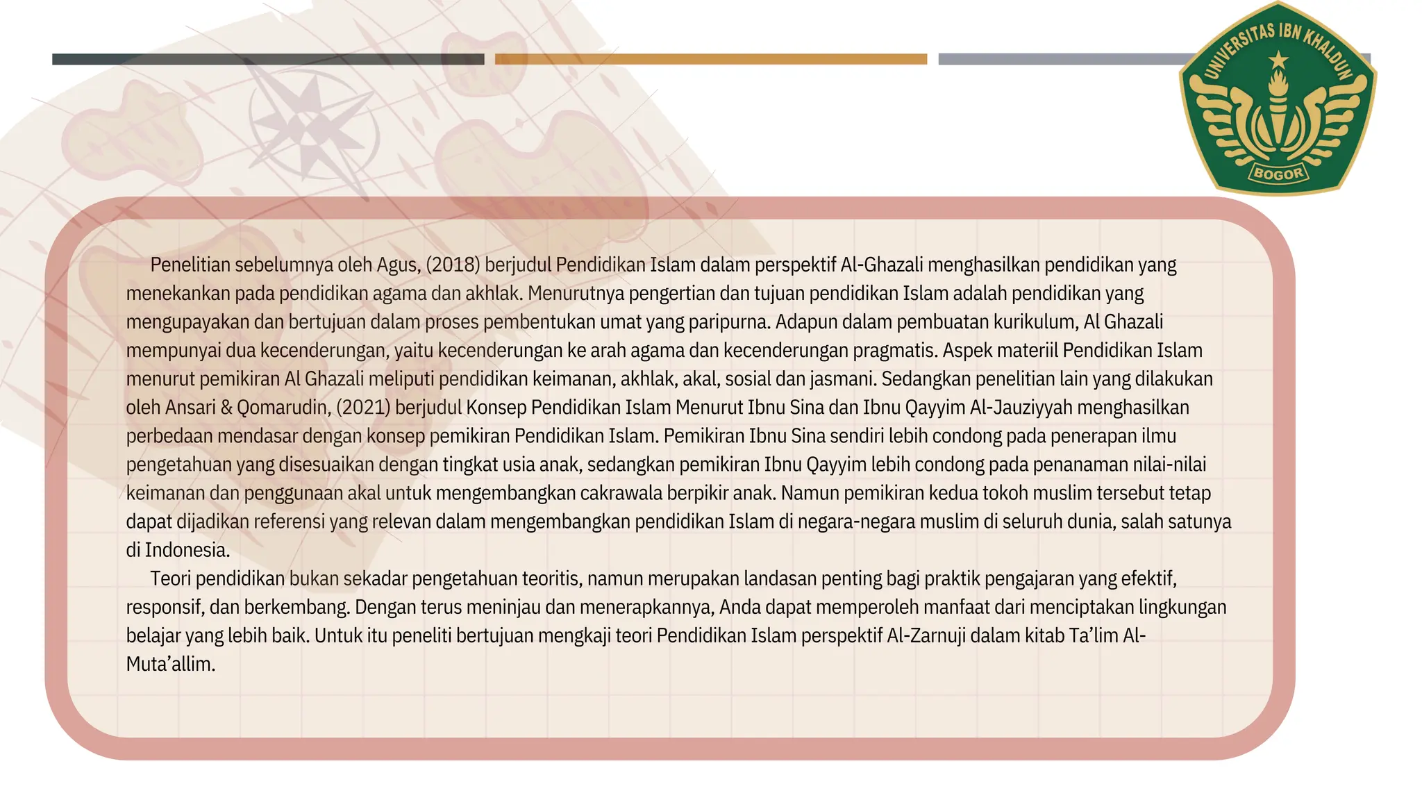 Teori Pendidikan Islam Perspektif Al-Zarnuji Dalam Kitab Ta'lim Al-Muta ...