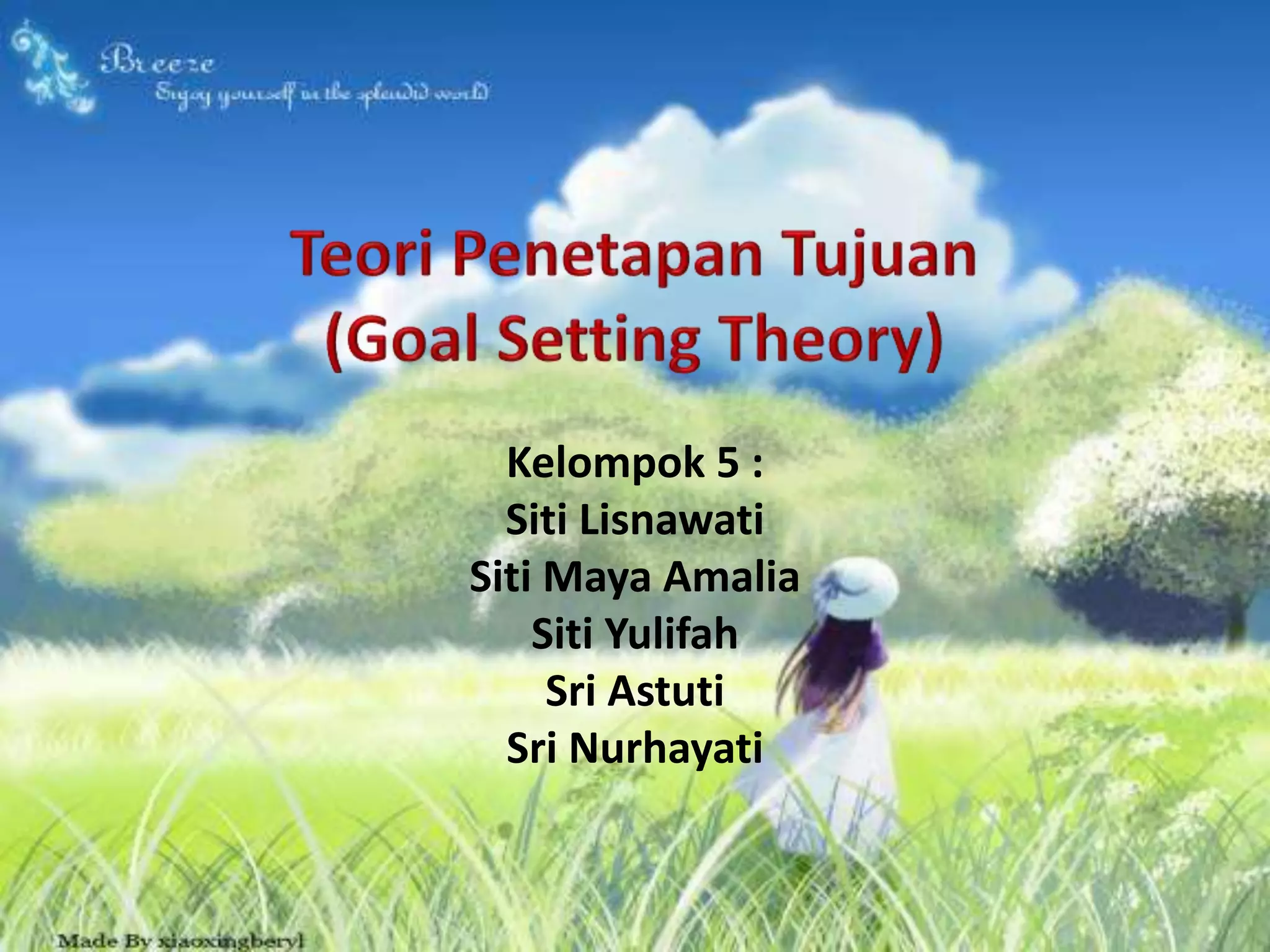 Teori penetapan tujuan (goal setting theory) uly | PPTX