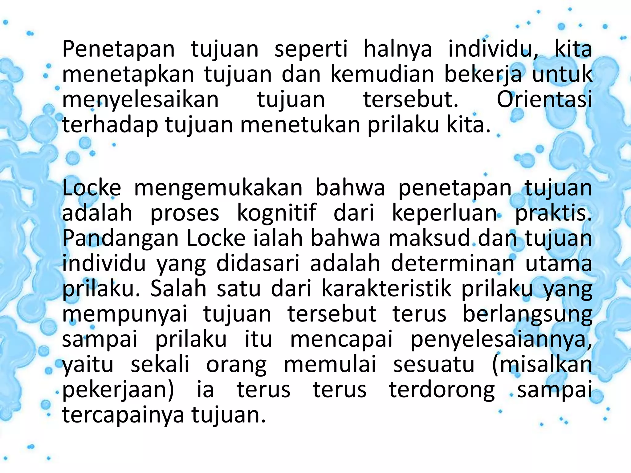 Teori penetapan tujuan (goal setting theory) uly | PPTX