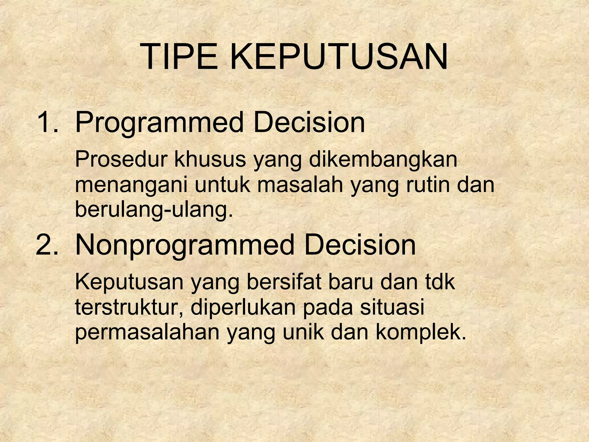Teori Pengambilan Keputusan | PPT