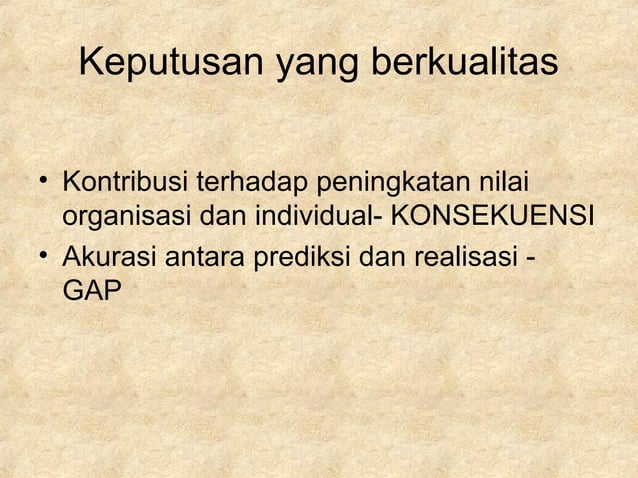 Teori Pengambilan Keputusan | PPT