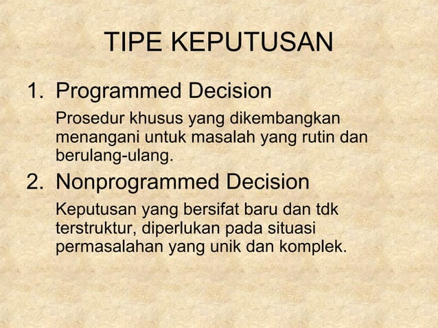 Teori Pengambilan Keputusan | PPT