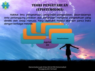 Teori Pengetahuan dan Nilai Ekonomi yang bagus | PPTX