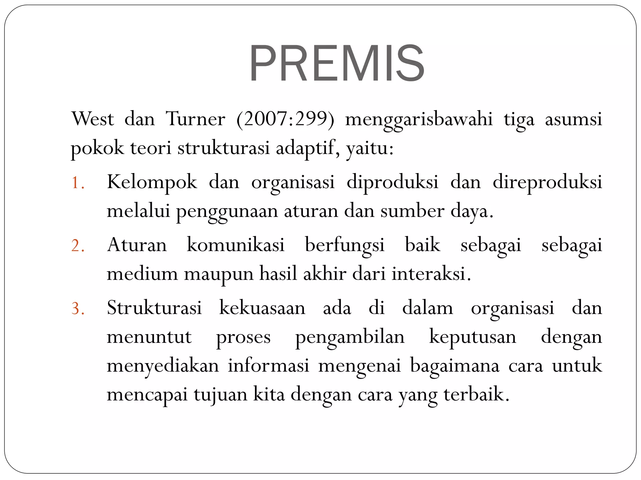 Teori Penstrukturan Adaptif | PDF