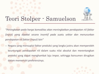 Teori perdagangan internasional modern | PPTX