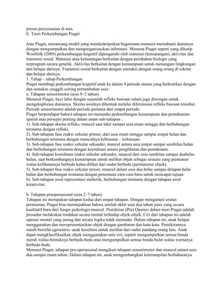 Teori perkembangan jean piaget | PDF