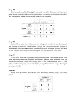 Teori permainan | PDF