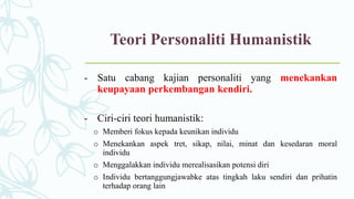 Teori Personaliti Humanistik dan Sosiokognitif | PPTX