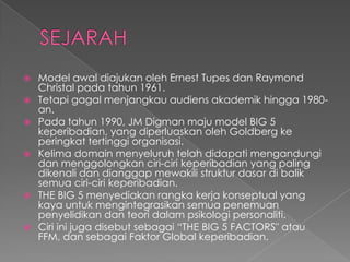 Teori personaliti the big 5. cattell | PPTX