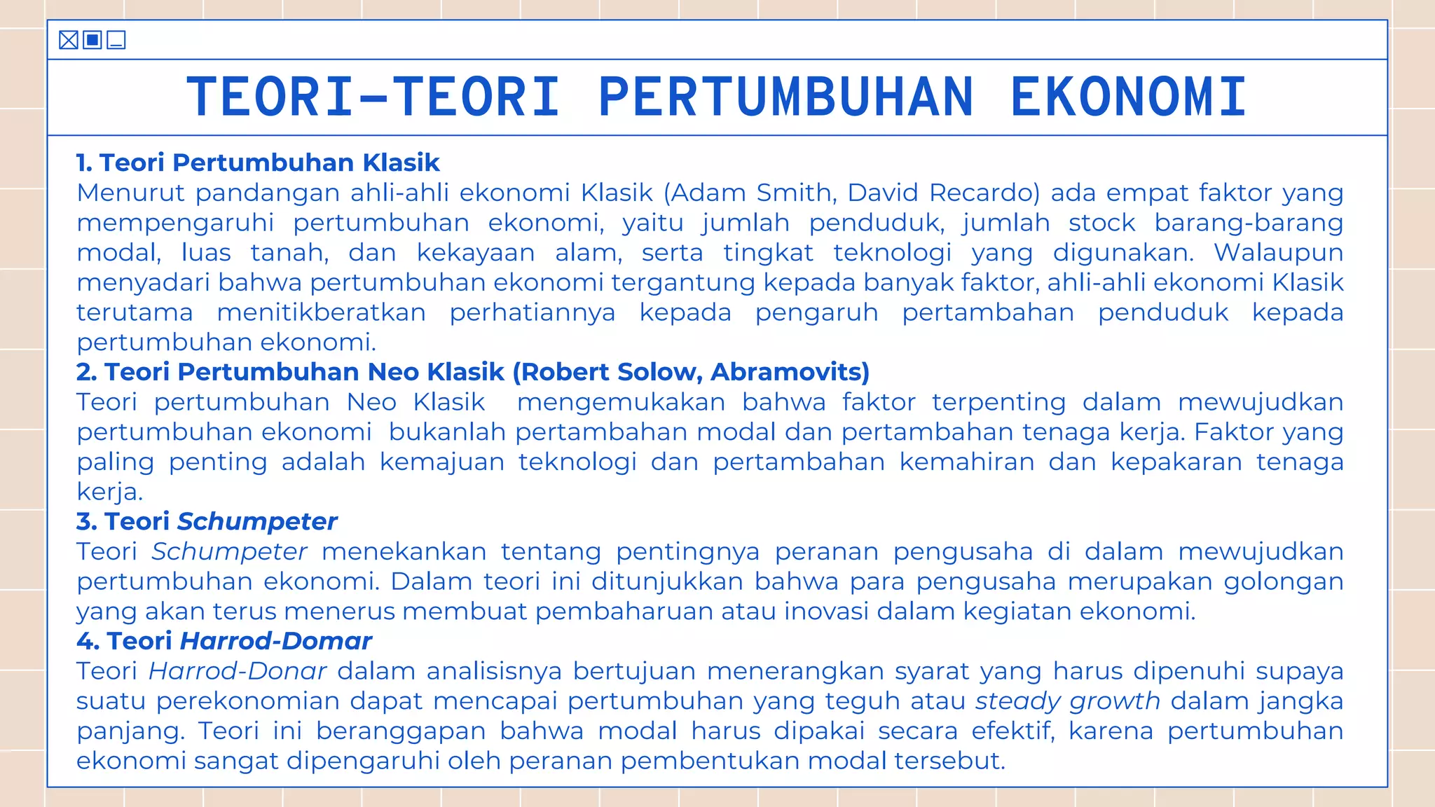 TEORI PERTUMBUHAN EKONOMI KEBIJAKAN MAKROEKONOMI (EKONOMI MAKRO).pptx