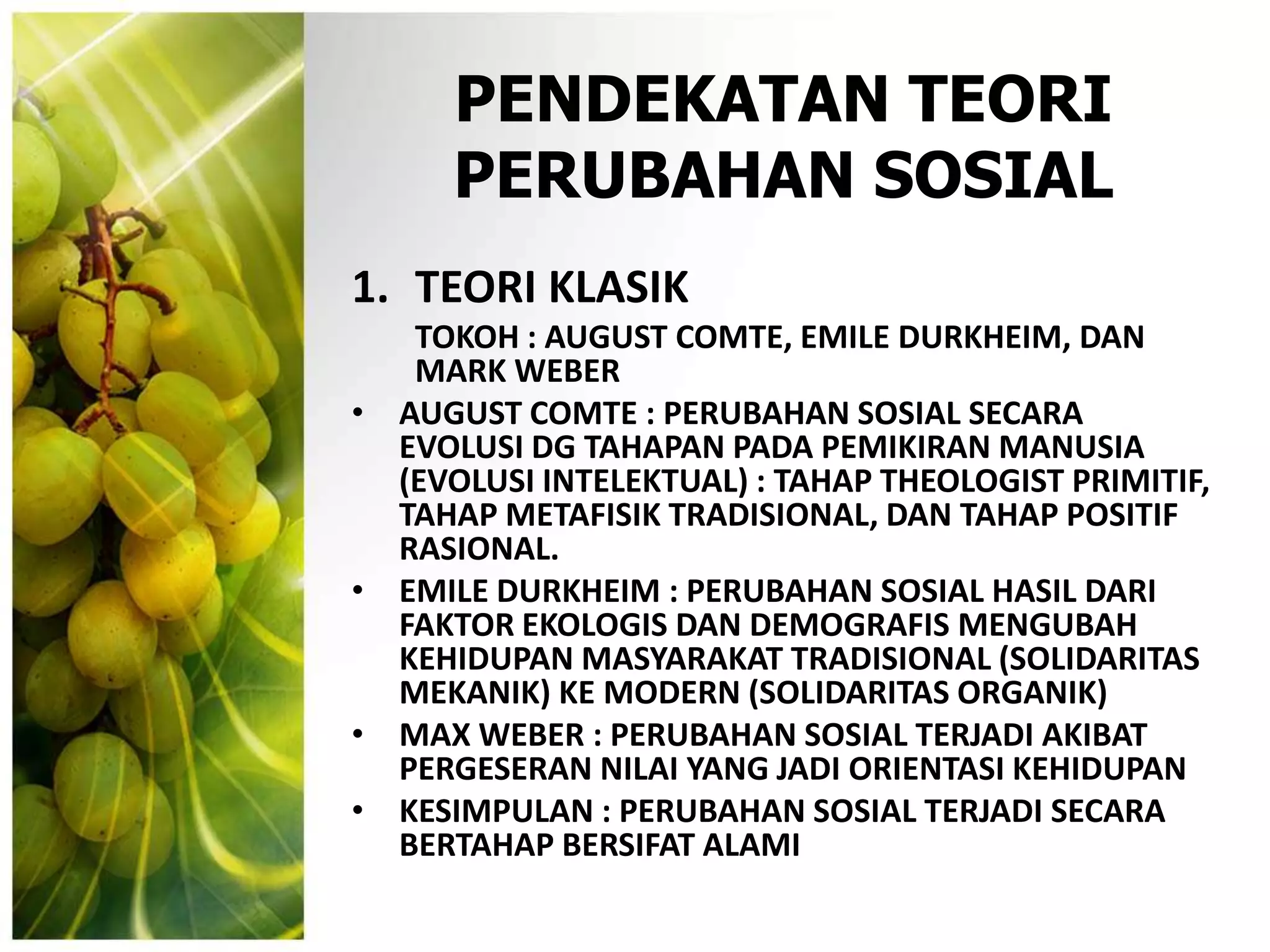 Teori perubahan sosial | PPTX