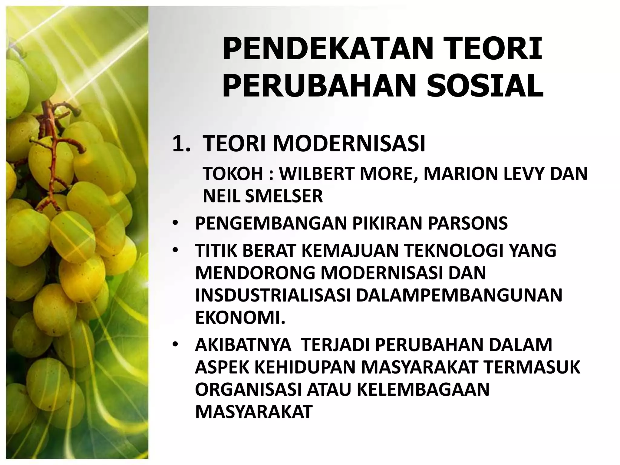 Teori perubahan sosial | PPTX