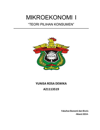 Teori pilihan konsumen | DOCX