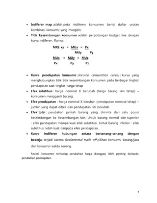 Teori pilihan konsumen | DOCX