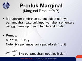 Teori produksi satu input | PPT