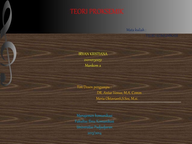 Teori proksemik | PPTX