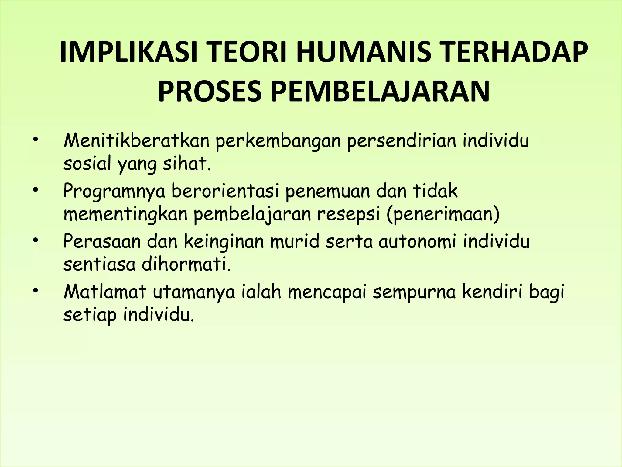 Teori proses pembelajaran | PPT