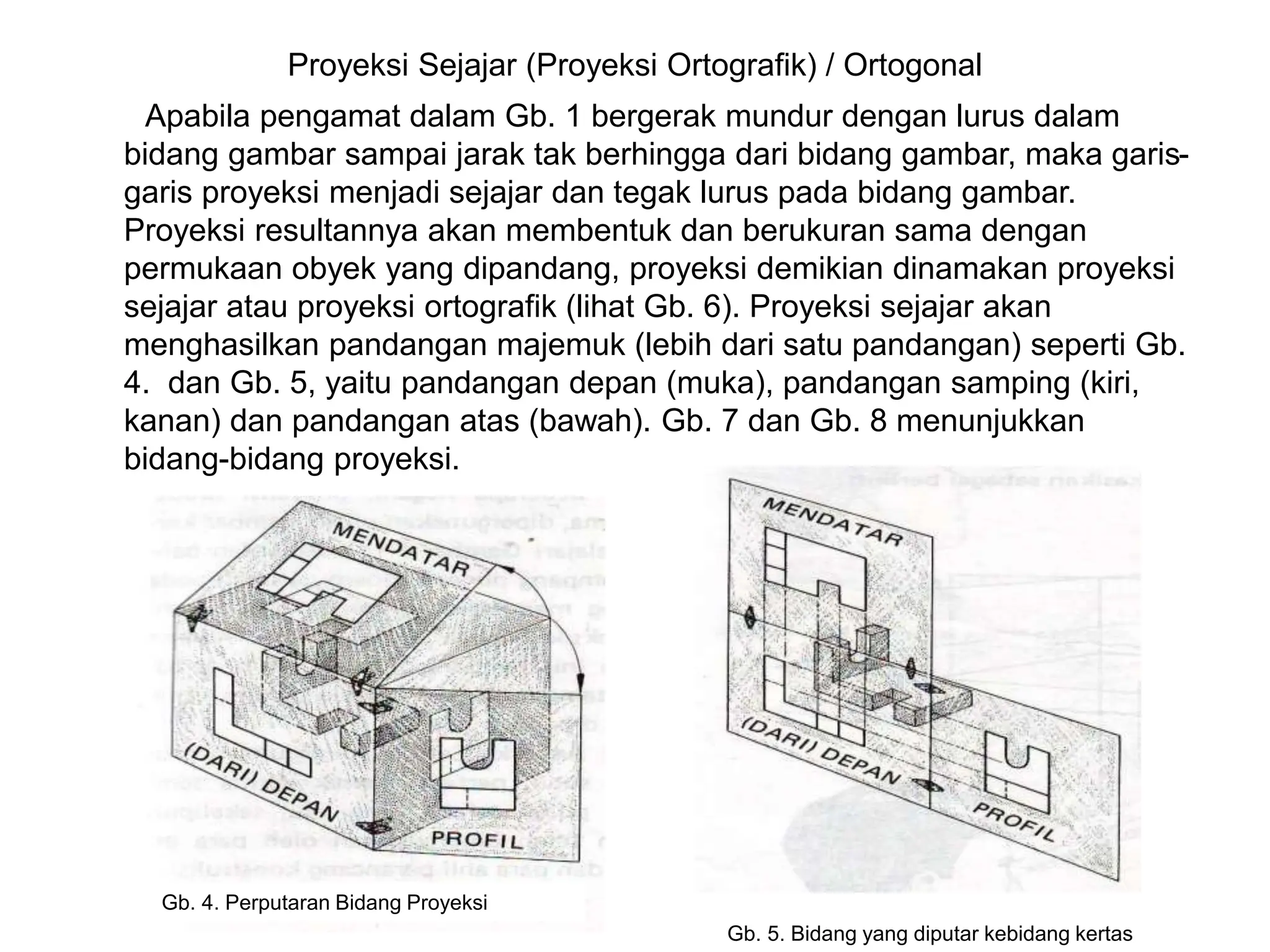 Teori proyeksi mata kuliah gambar teknik.ppt