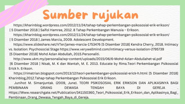 EDUP3103 : TEORI PSIKOSOSIAL ERIK ERIKSON | PDF