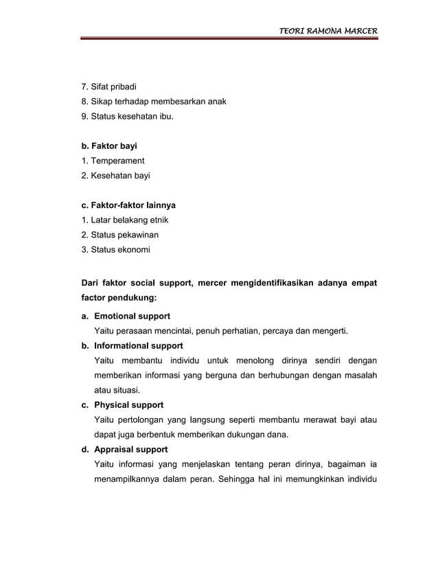 Teori ramona marcer | DOCX