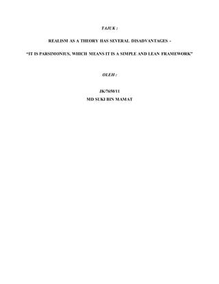 Teori realisme bahasa | DOCX