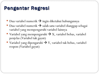 Statistika Ekonomi II: Teori Regresi Linier Sederhana | PPT