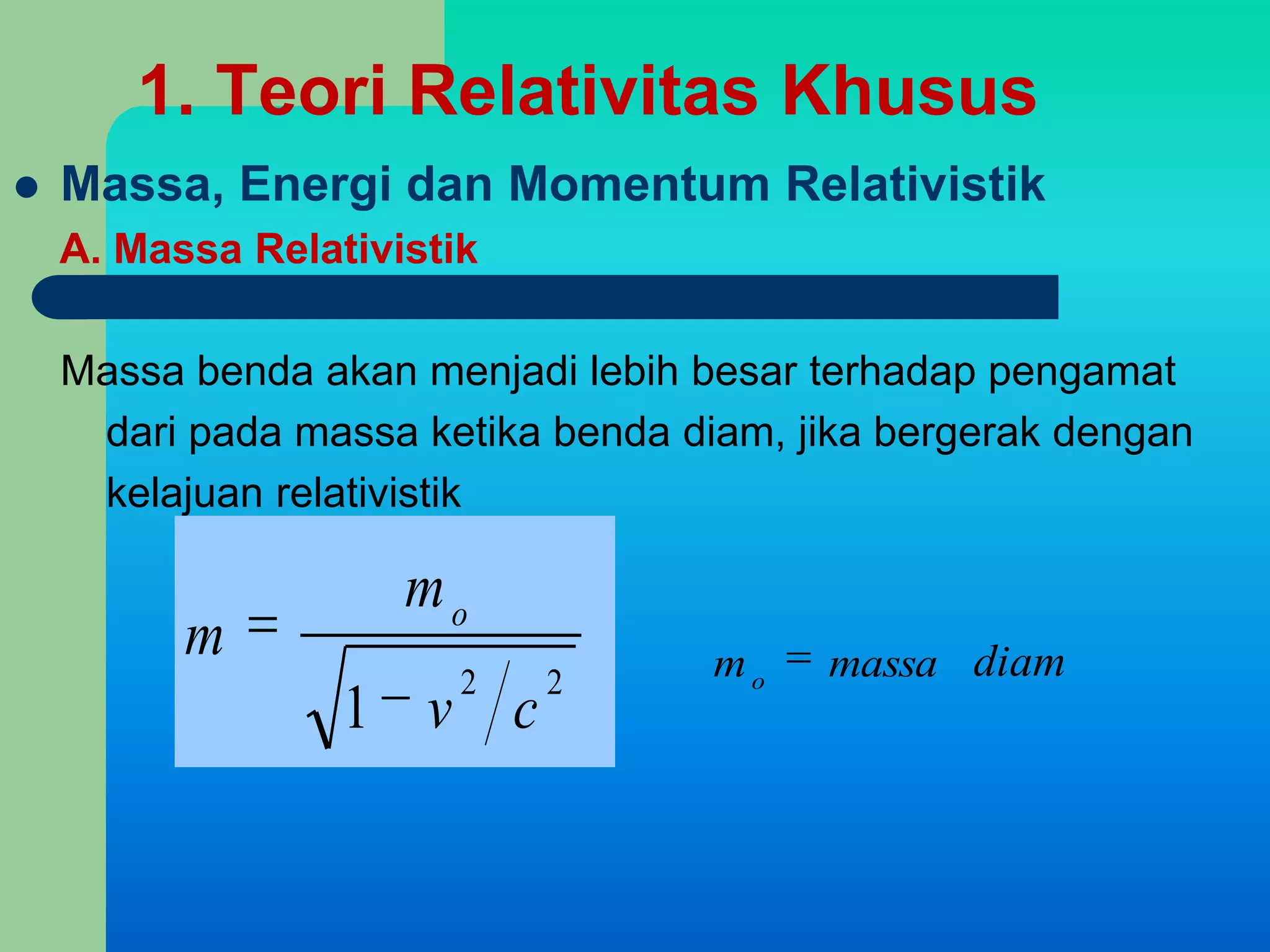 Teori Relativitas | PPTX