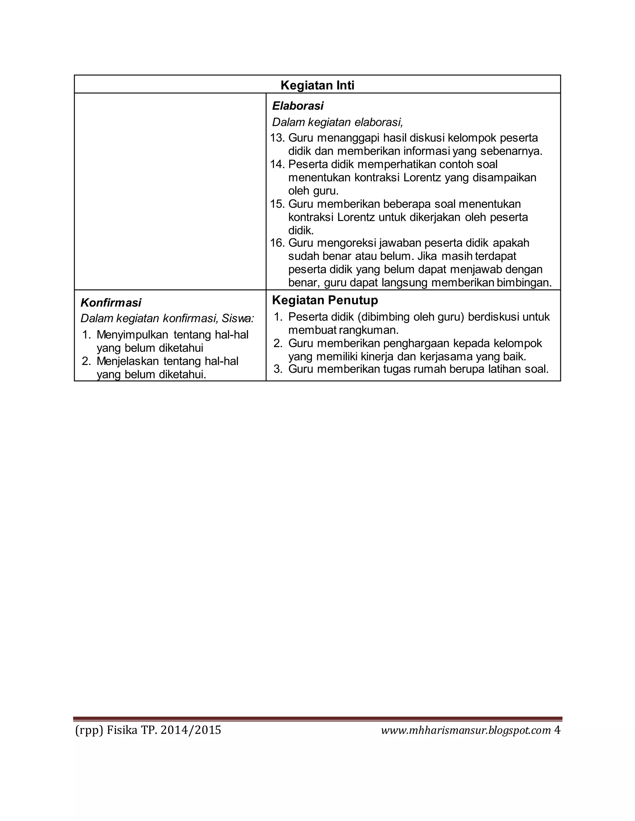 Teori relativitas | DOCX