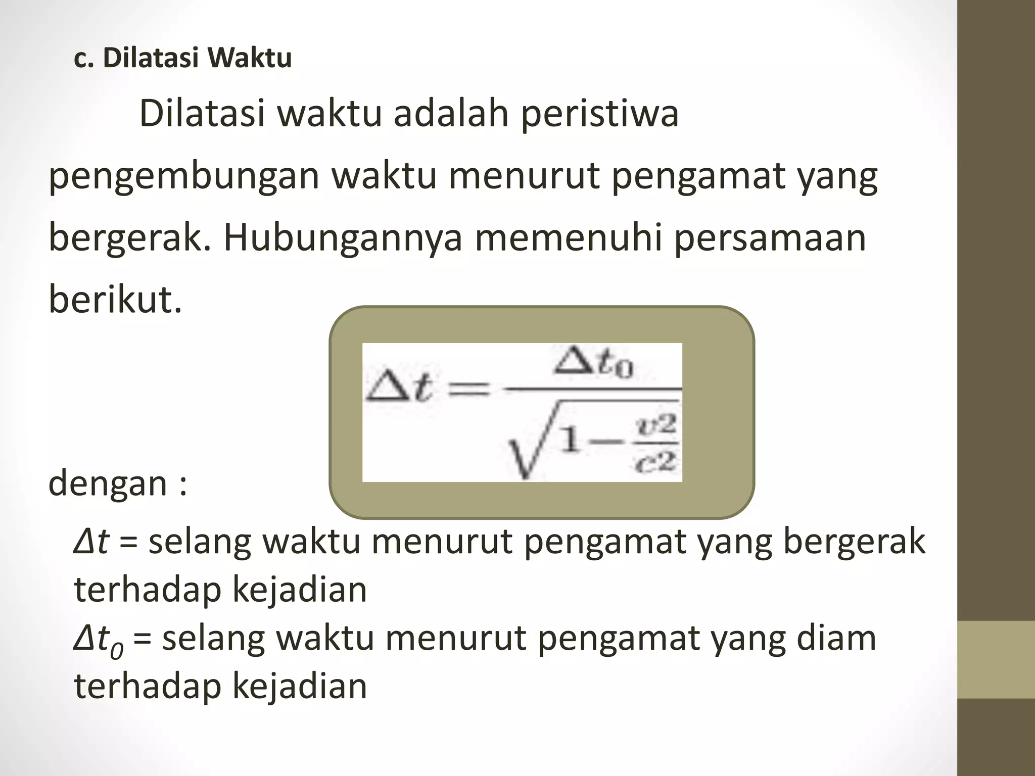 Teori relativitas einstein | PPTX