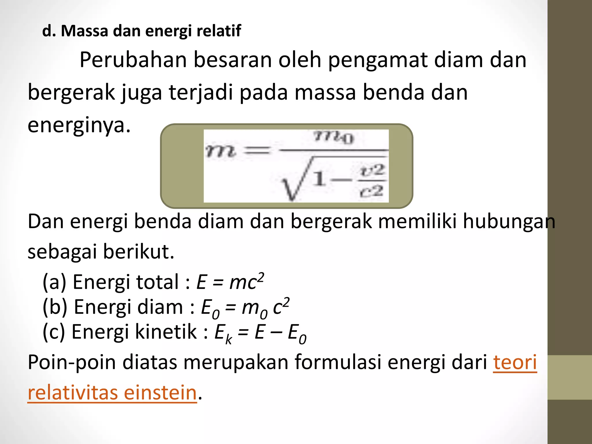 Teori relativitas einstein | PPTX