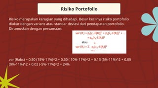 TEORI RISIKO DAN PENDAPATAN KEL 9 kelas.pptx