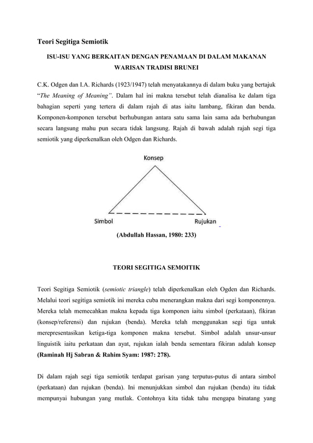 Teori segitiga semiotik | DOCX