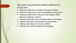 Teori, sejarah dan perkembangan hak asasi manusia | PPTX